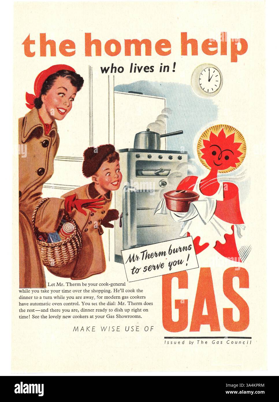 Magazine advert for central heating Cut Out Stock Images & Pictures - Alamy