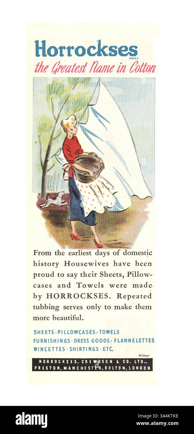 1949 uk advert horrockses cotton hi-res stock photography and images ...