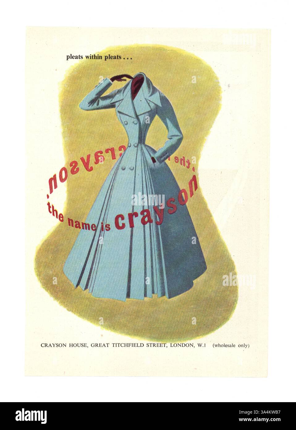 1949 uk advert crayson clothing hi-res stock photography and images - Alamy