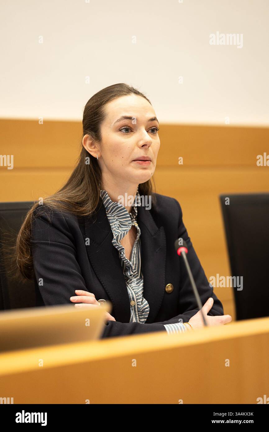 Minister of Middle Classes Eleonore Simonet pictured during a session ...