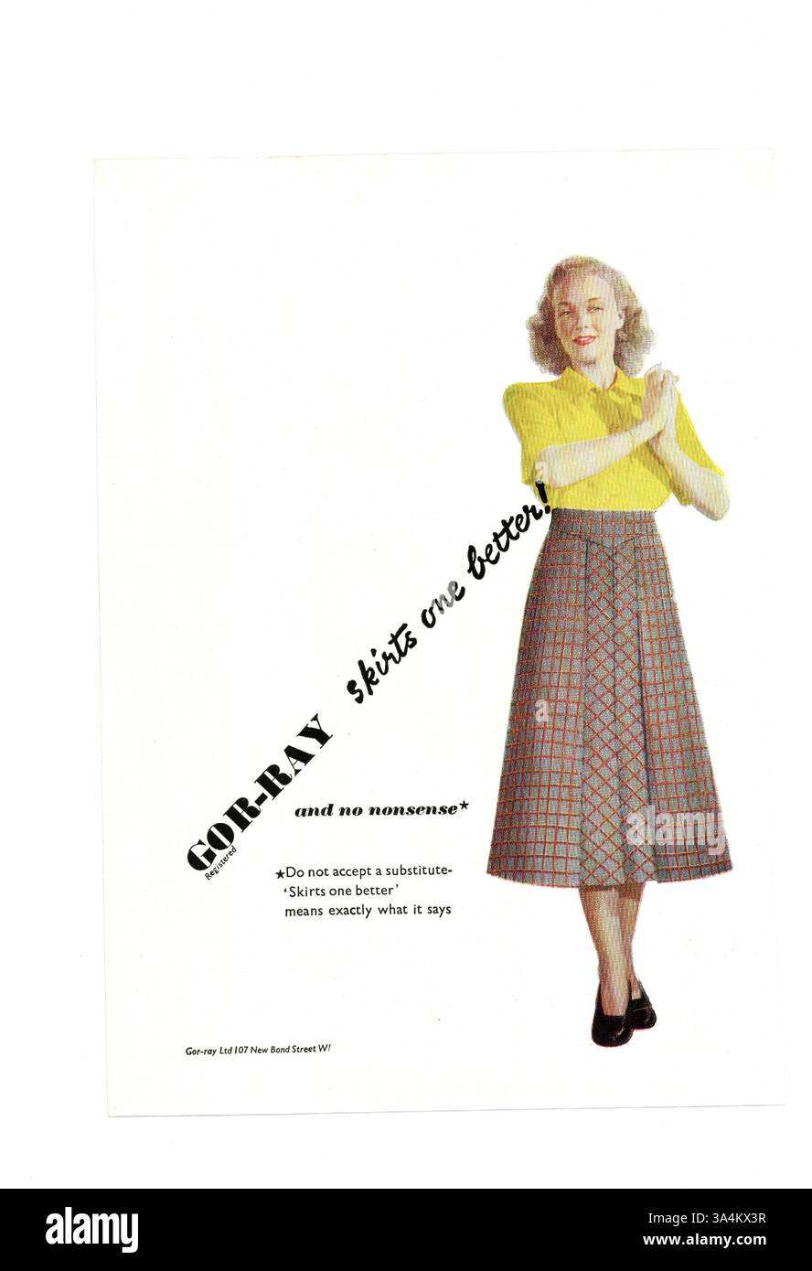 1949 uk advert gor ray skirts hi-res stock photography and images - Alamy