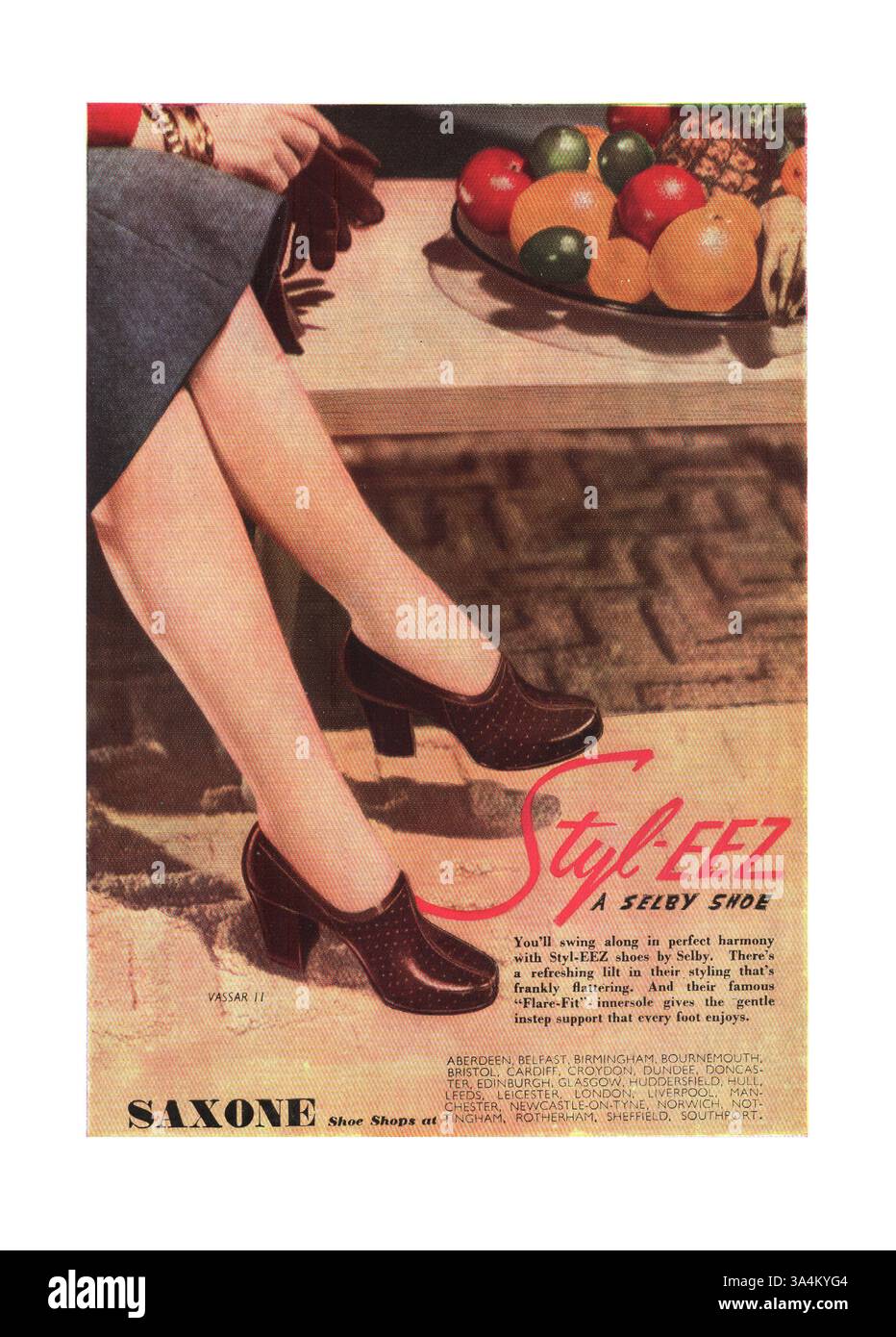 1949 uk advert saxone shoes hi-res stock photography and images - Alamy