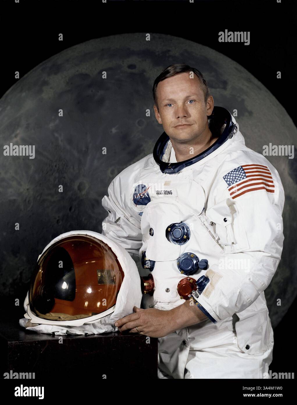 July, 1969, Portrait of Astronaut NEIL A. ARMSTRONG, commander of the Apollo 11 Lunar Landing ...