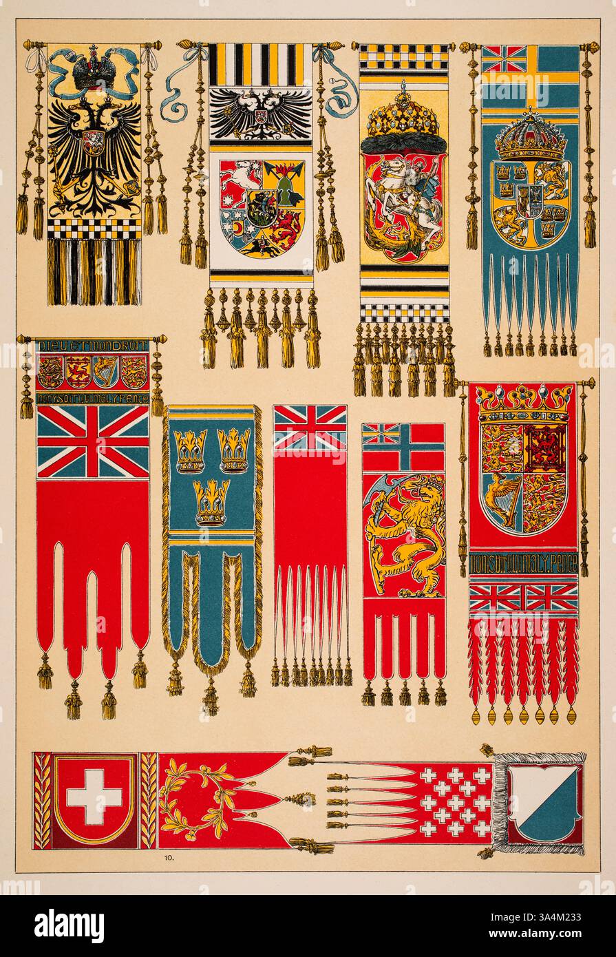 Landesflaggen in Dekorativer Ausgestaltung national flags in decorative ...