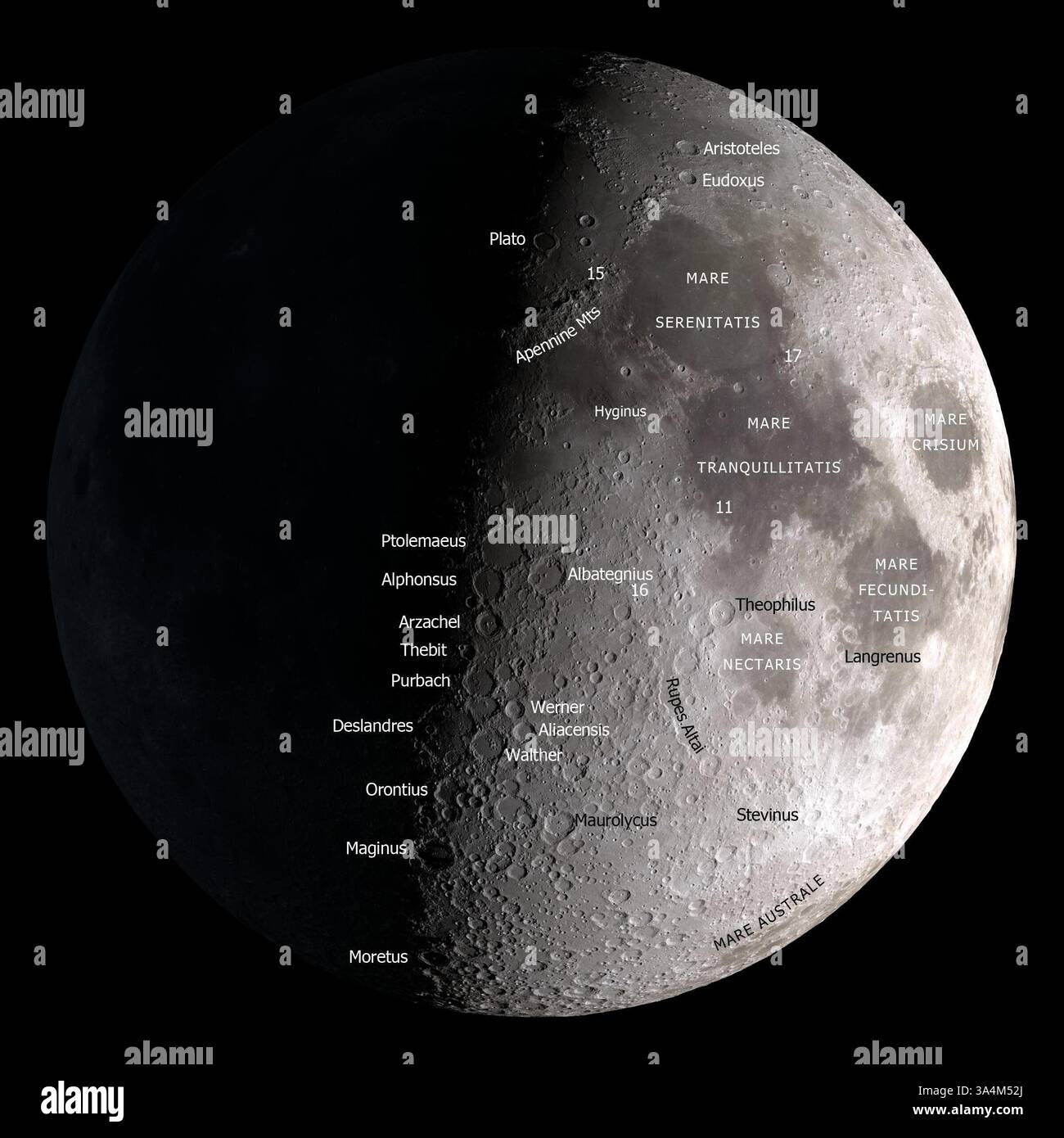 Oct. 12, 2013 - .Moon map..A map of the Moon - 12 Oct 2013..This ...