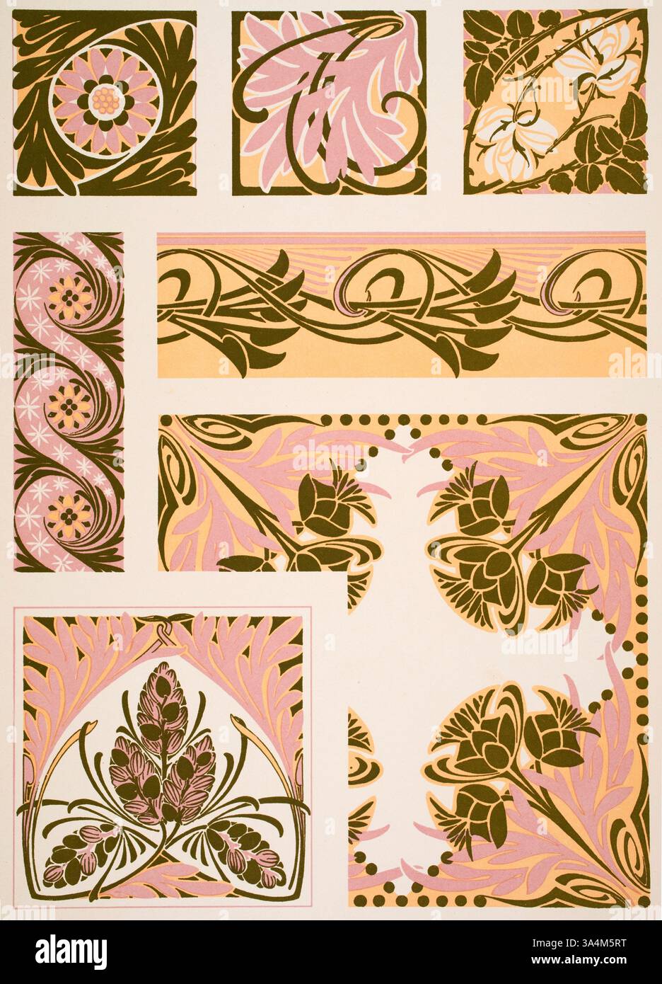 Quadratische Fullungen, Eckstuck und Friese, Square fillings corner ...