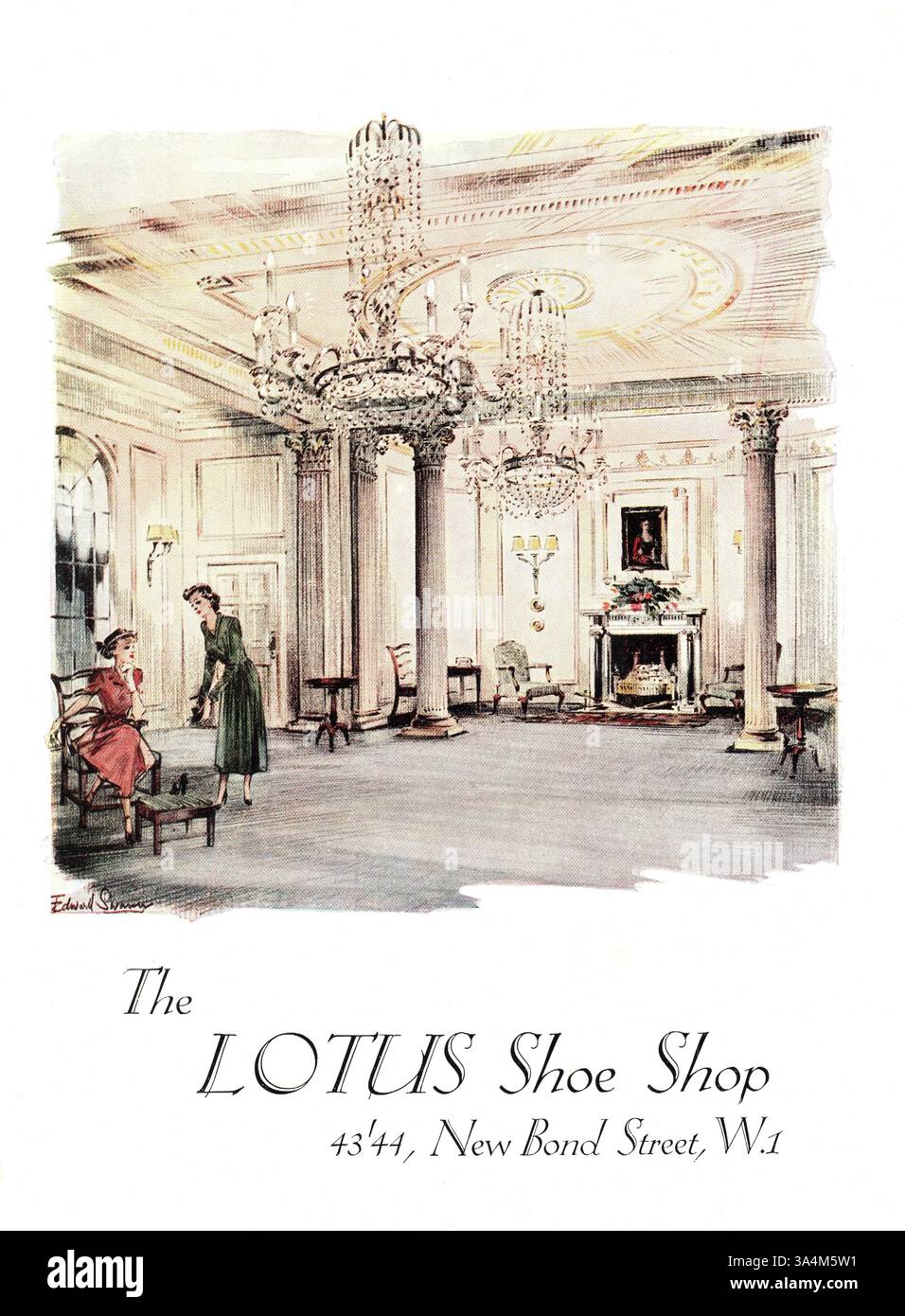 1949 uk advert lotus shoe shop hi-res stock photography and images - Alamy