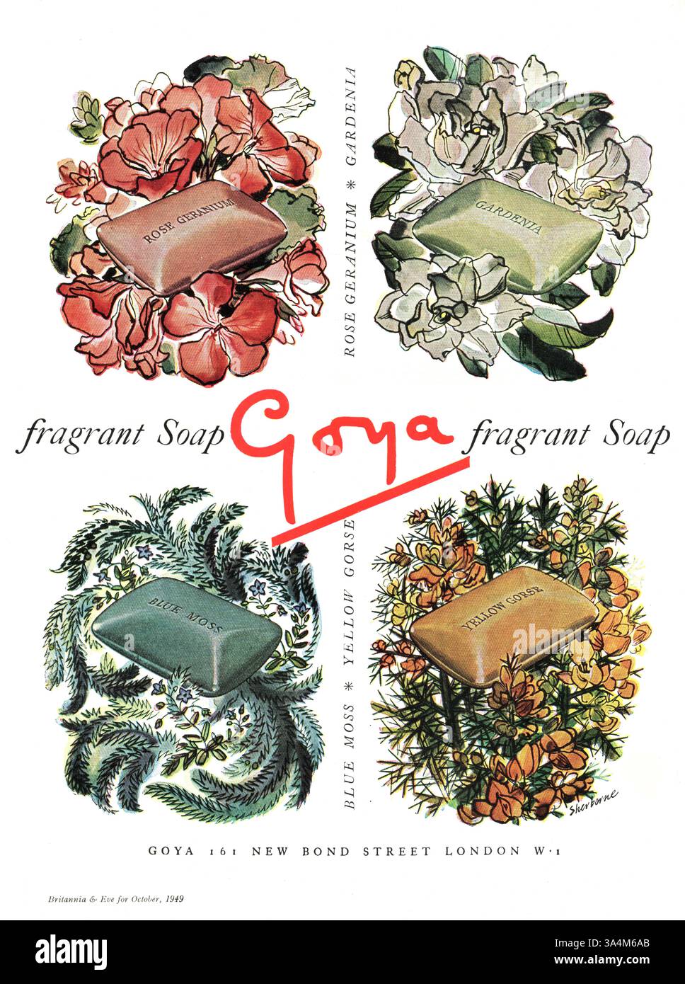 1949 uk advert goya perfumes hi-res stock photography and images - Alamy