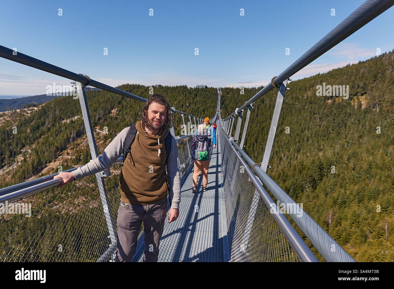 Skybridge 721 suspension footbridge Stock Photo - Alamy