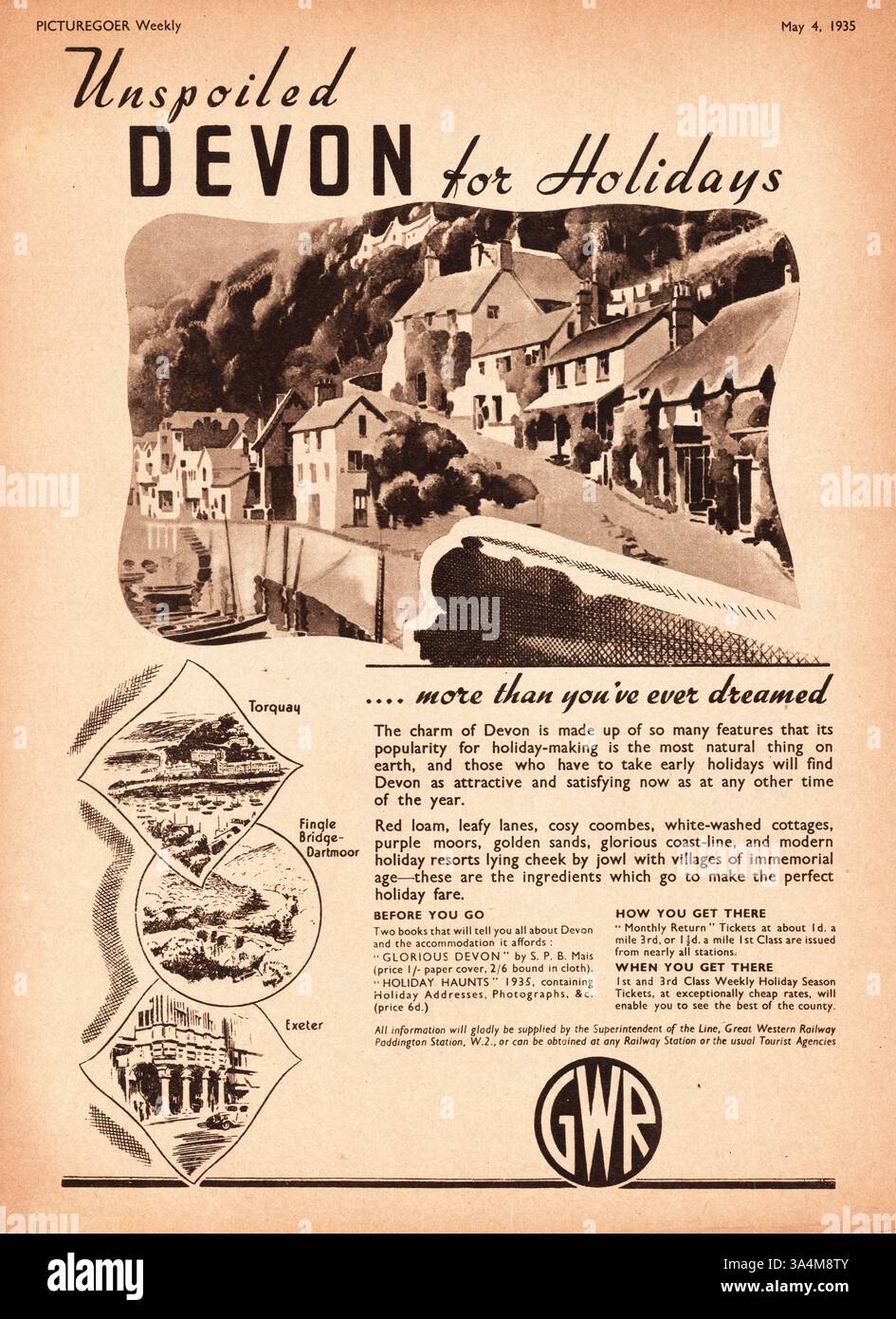 1934 uk advert great western railway hi-res stock photography and ...