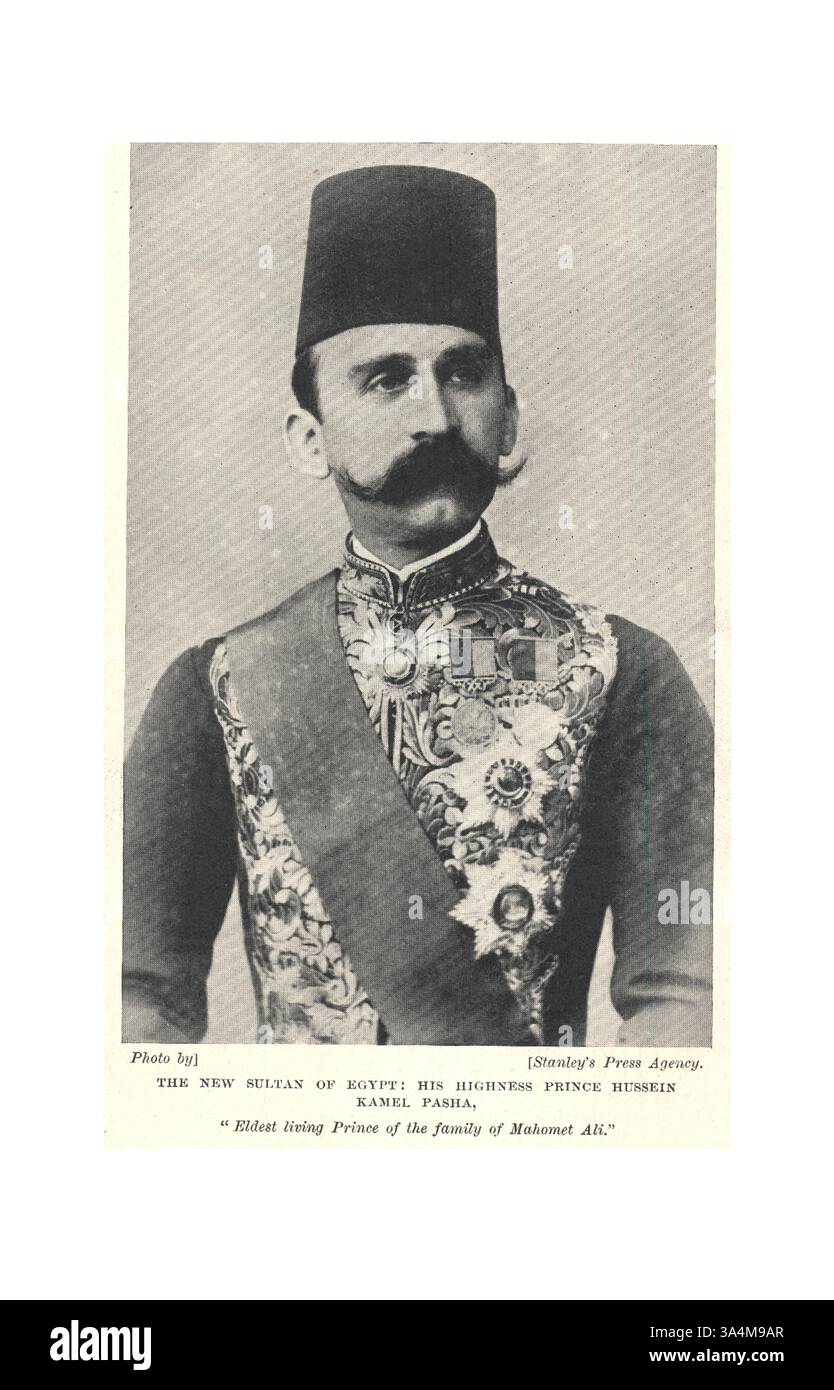 1915 photo Hussein Kamel Pasha, Sultan of Egypt Stock Photo - Alamy