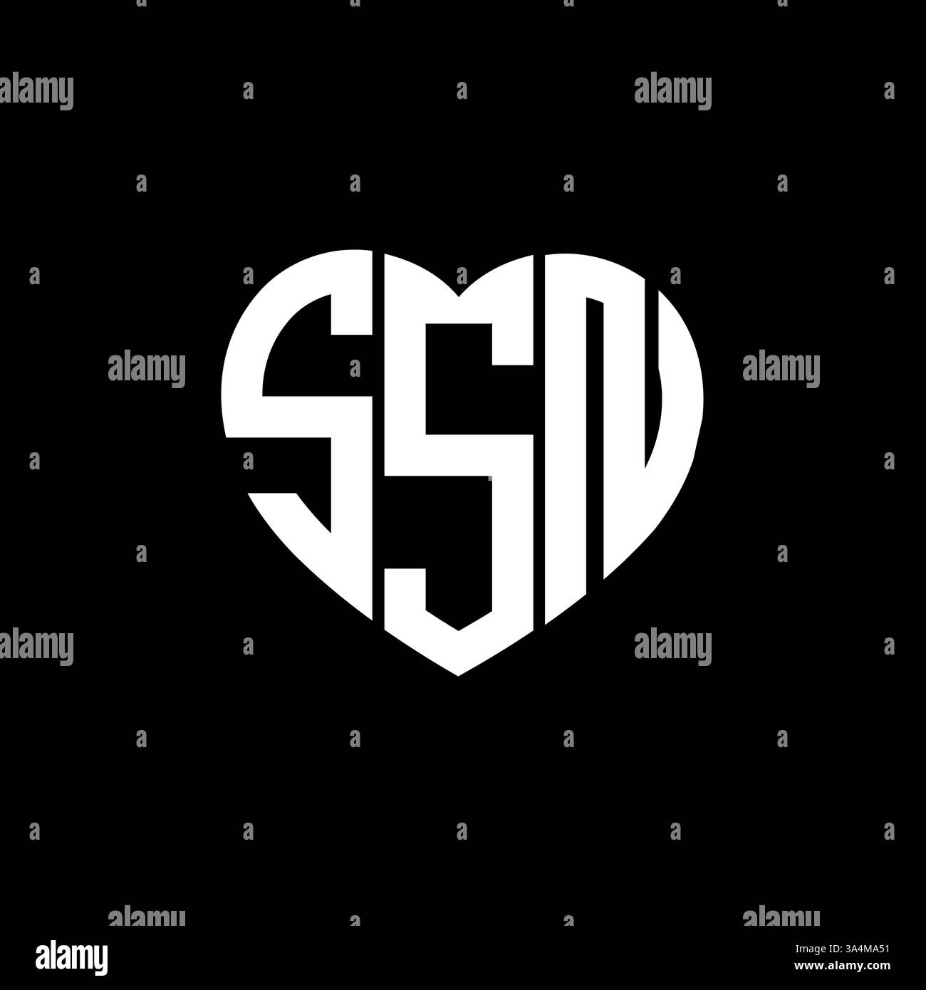 Ssn font Stock Vector Images - Alamy