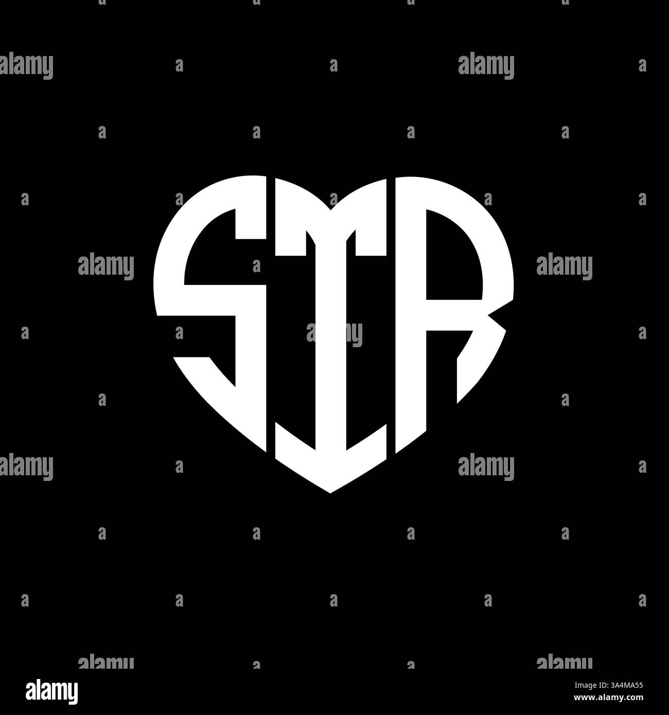 STR Unique modern flat abstract geometric initials vector letter logo ...