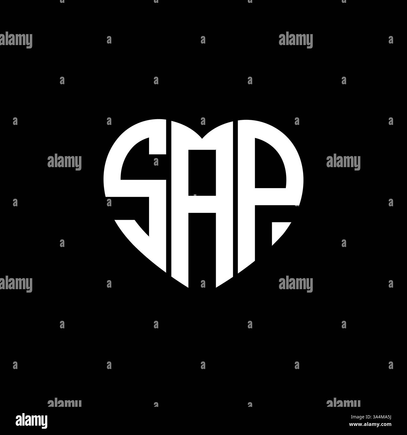 SAP Unique modern flat abstract geometric initials vector letter logo ...