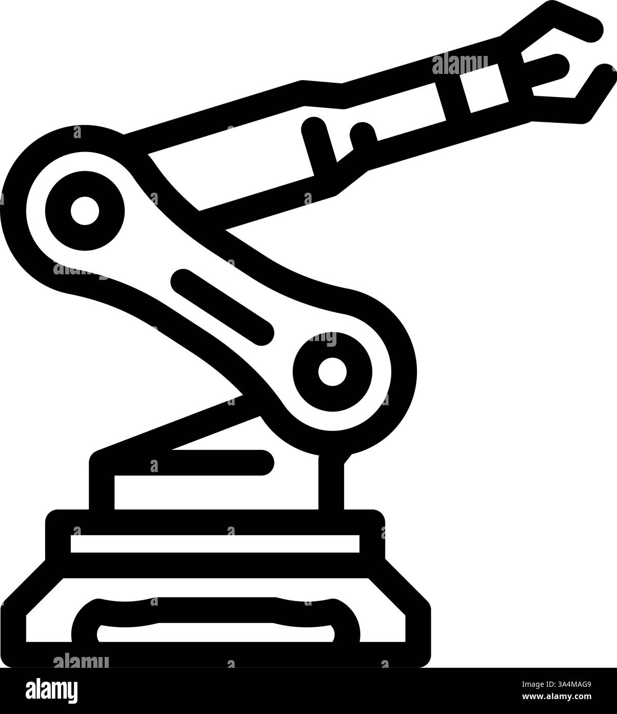 robotic arm ai integration line icon vector illustration Stock Vector ...