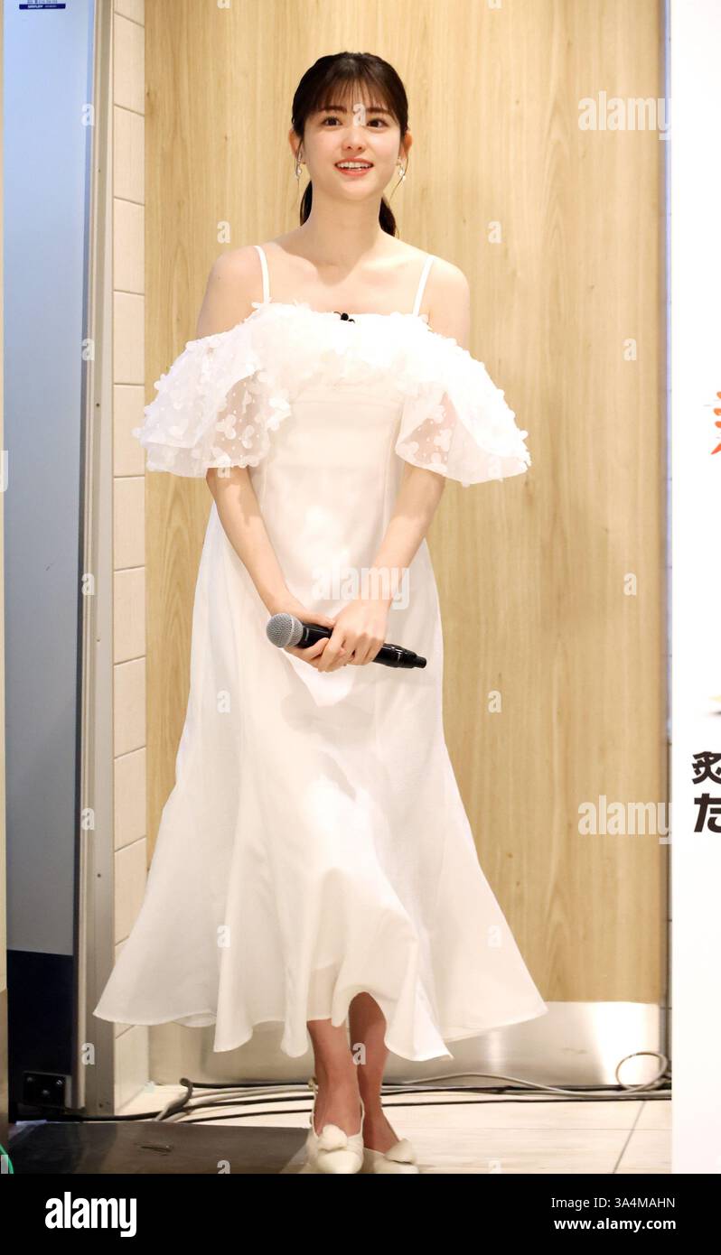 Tokyo, Japan. 19th Mar, 2025. Japanese actress Sayuri Matsumura attends a promotional event of ...