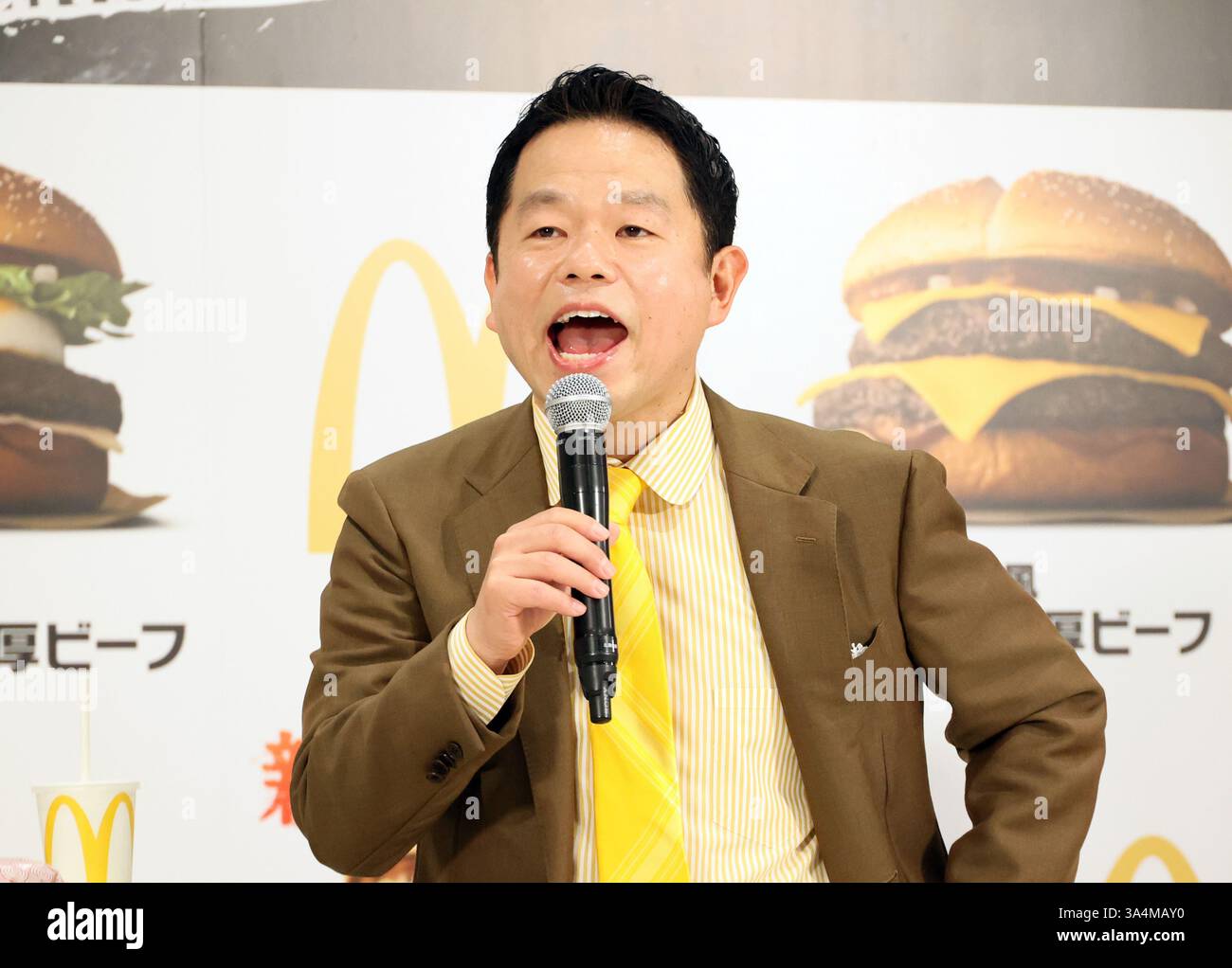 Tokyo, Japan. 19th Mar, 2025. Japanese comedy duo Daian member Atsuhiro ...