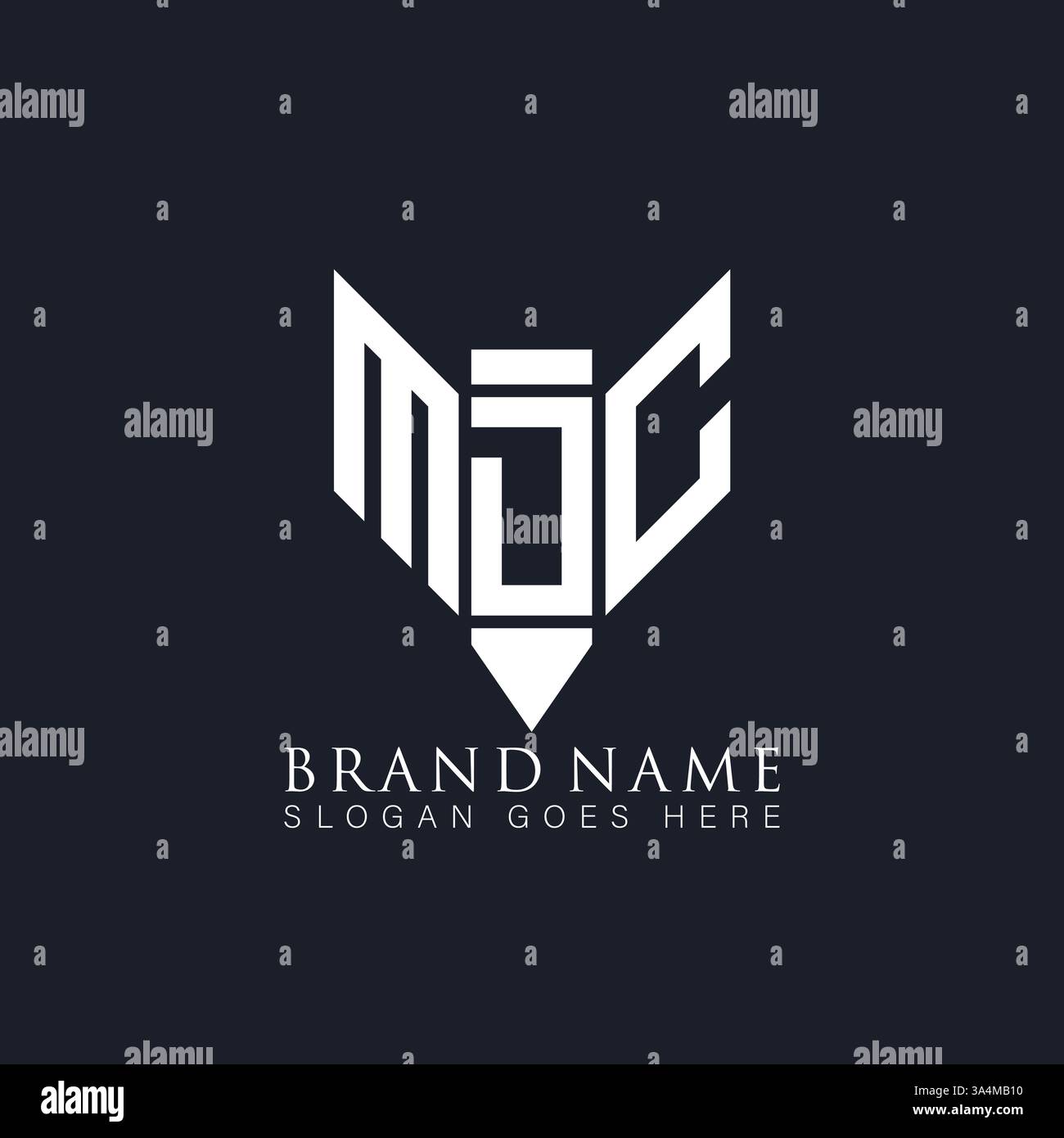 MDC Unique modern flat abstract geometric initials vector letter logo design. MDC monogram logo ...