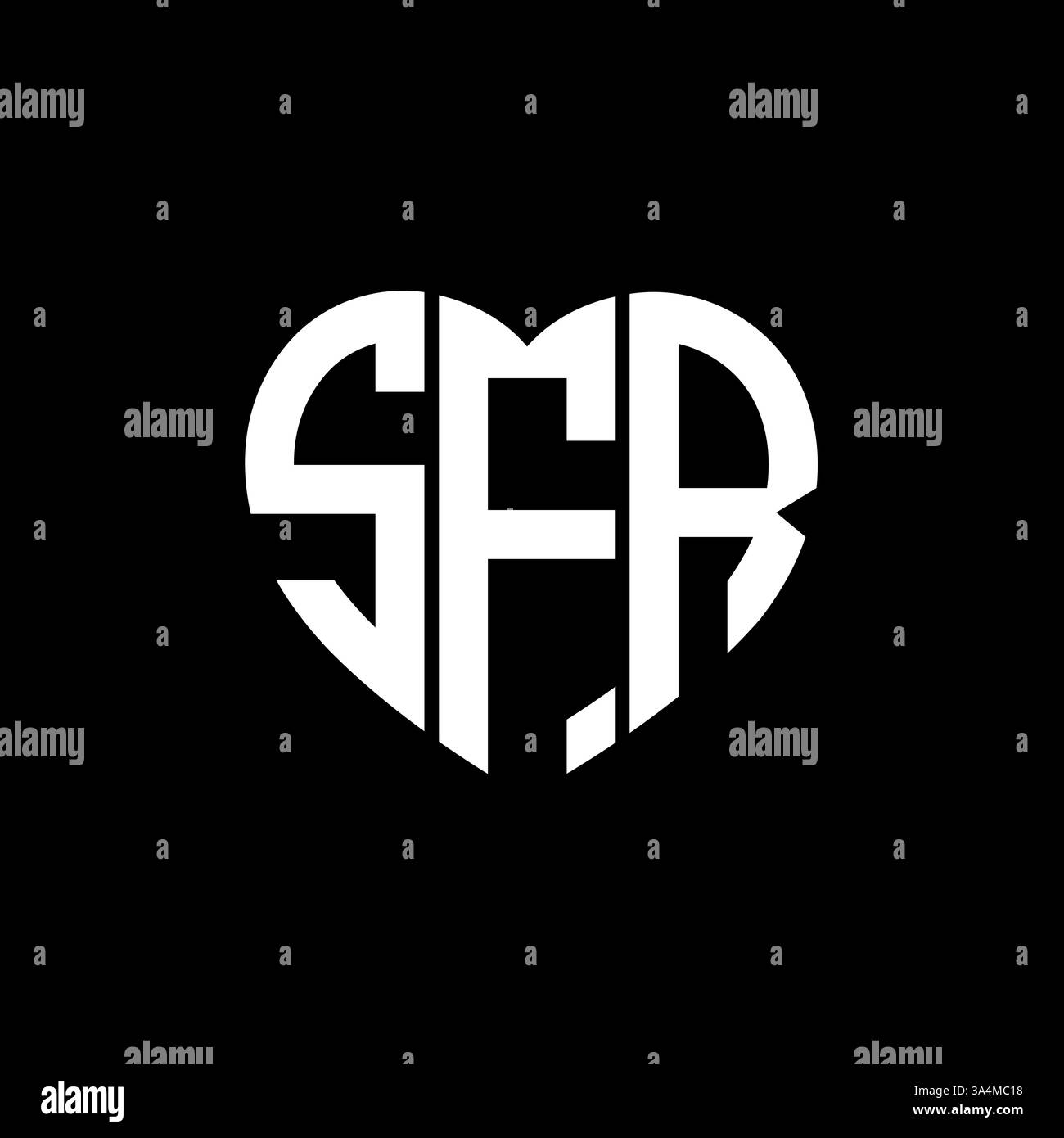 SFR Unique modern flat abstract geometric initials vector letter logo ...