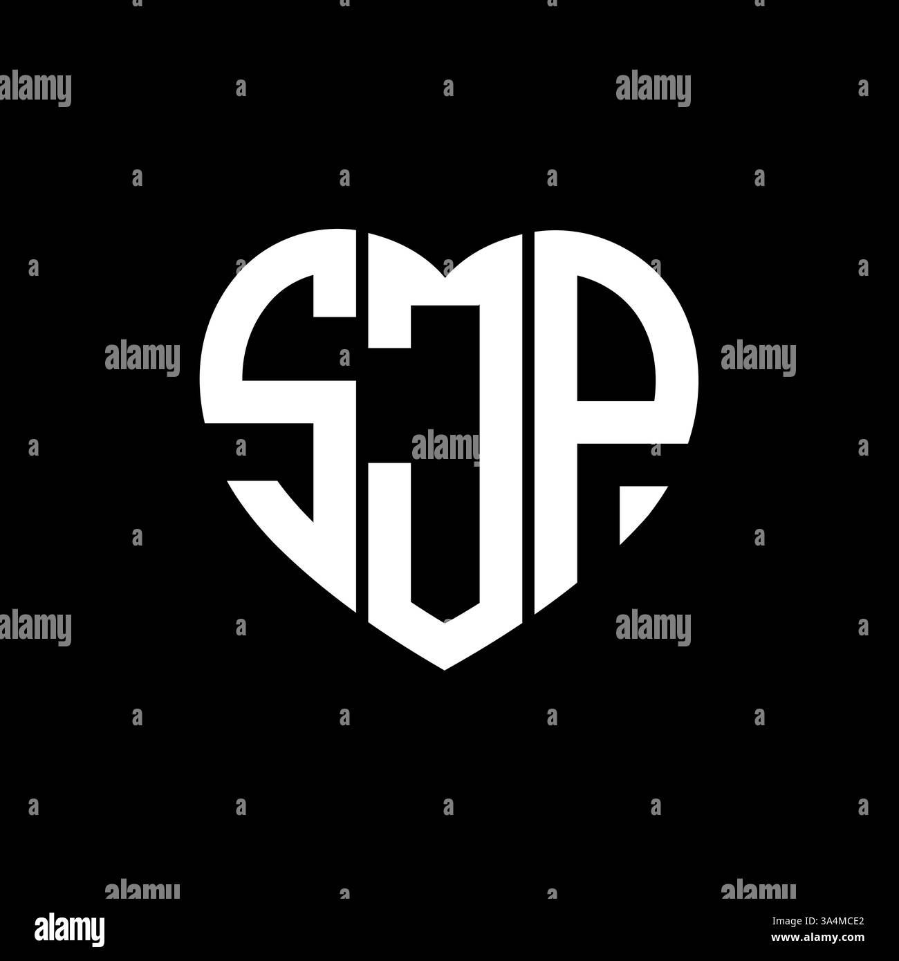 SJP Unique modern flat abstract geometric initials vector letter logo ...
