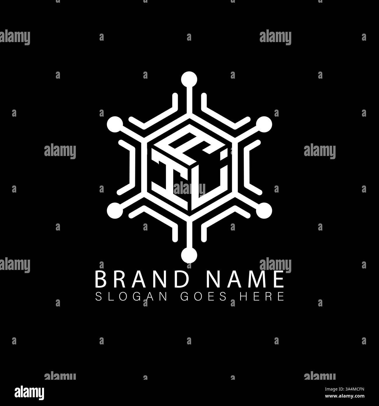 ATL Unique modern flat abstract geometric initials vector letter logo ...