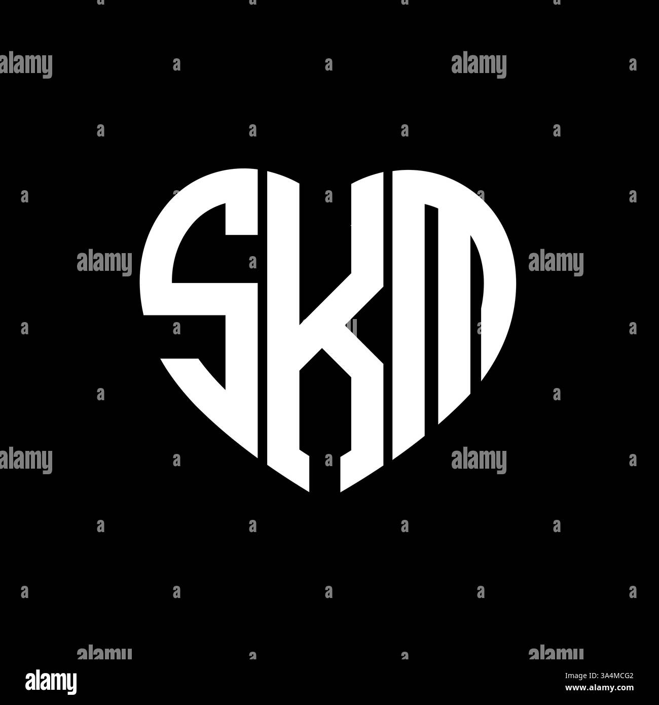 SKM Unique modern flat abstract geometric initials vector letter logo design.SKM monogram logo ...