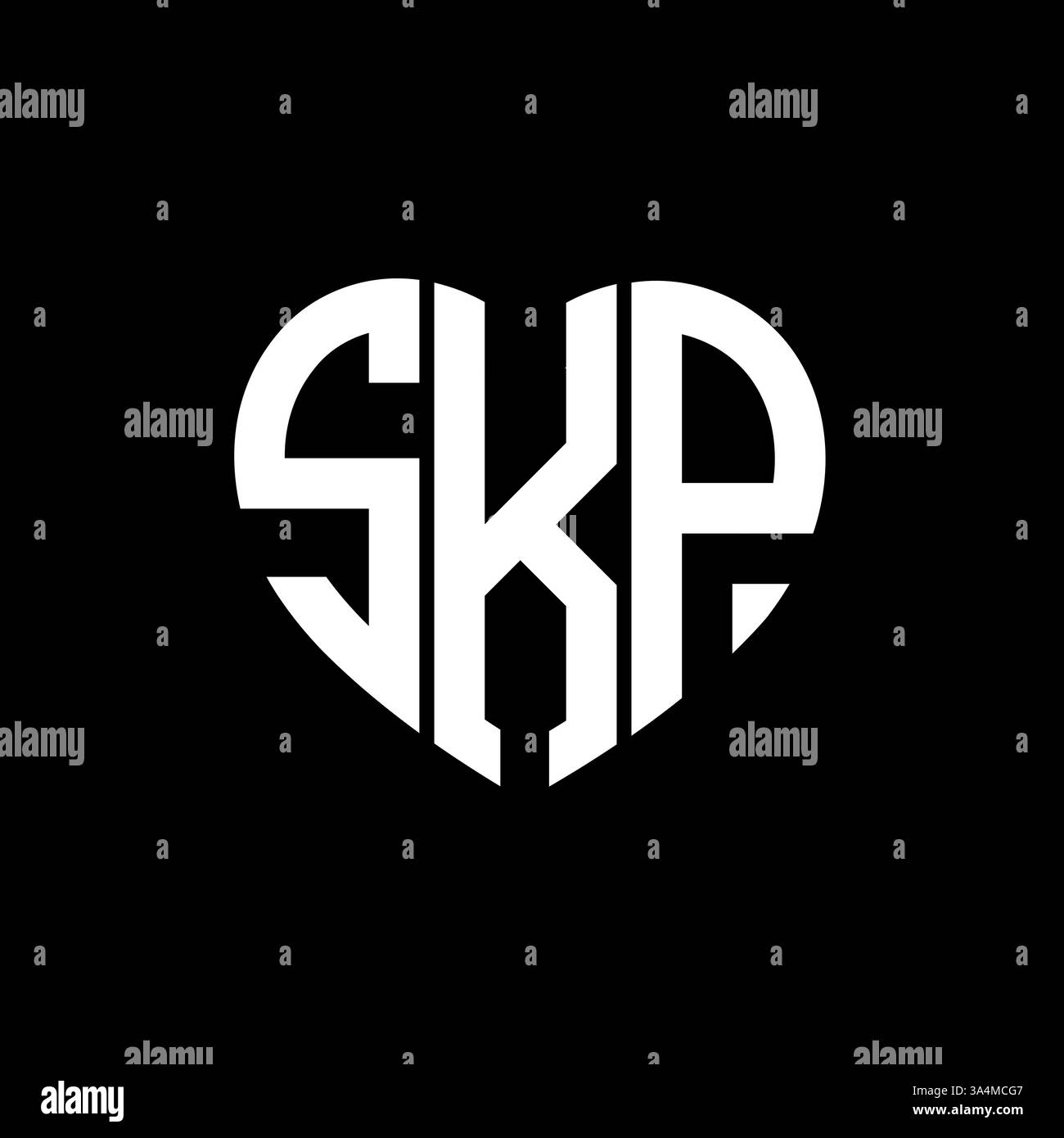 SKP Unique modern flat abstract geometric initials vector letter logo ...