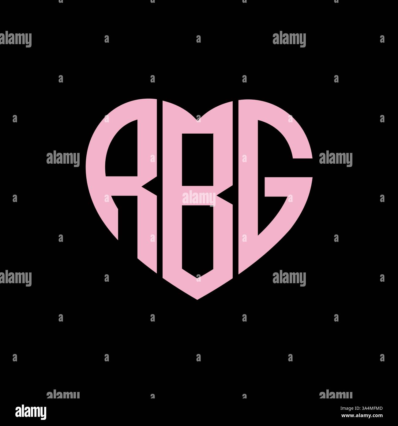 RBG Unique modern flat abstract geometric initials vector letter logo ...