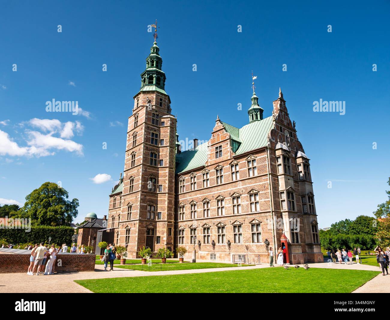 Rosenborg Castle, historic landmark in Copenhagen, Denmark, featuring ...