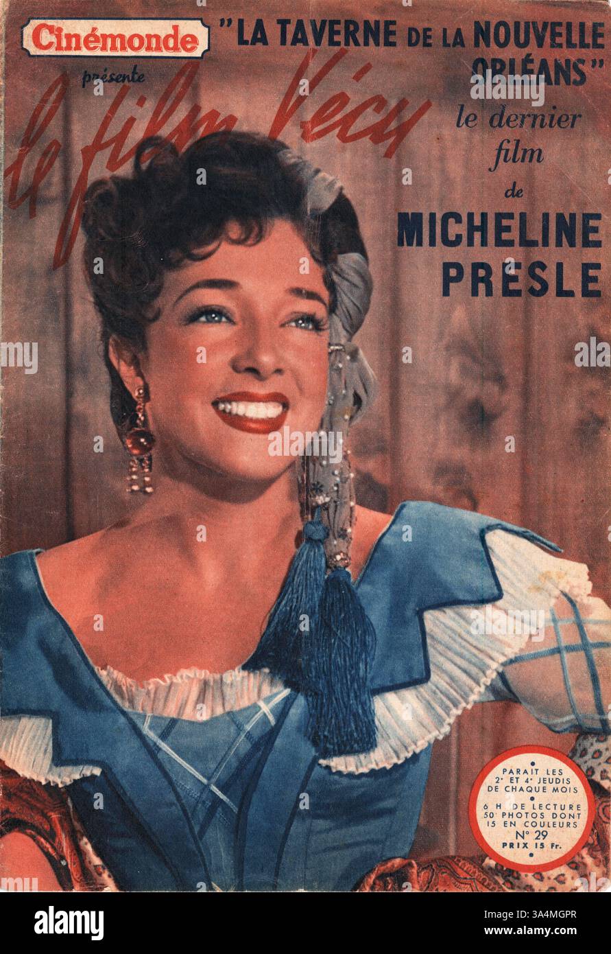 1951 le film vecu magazine actress micheline presle hi-res stock ...