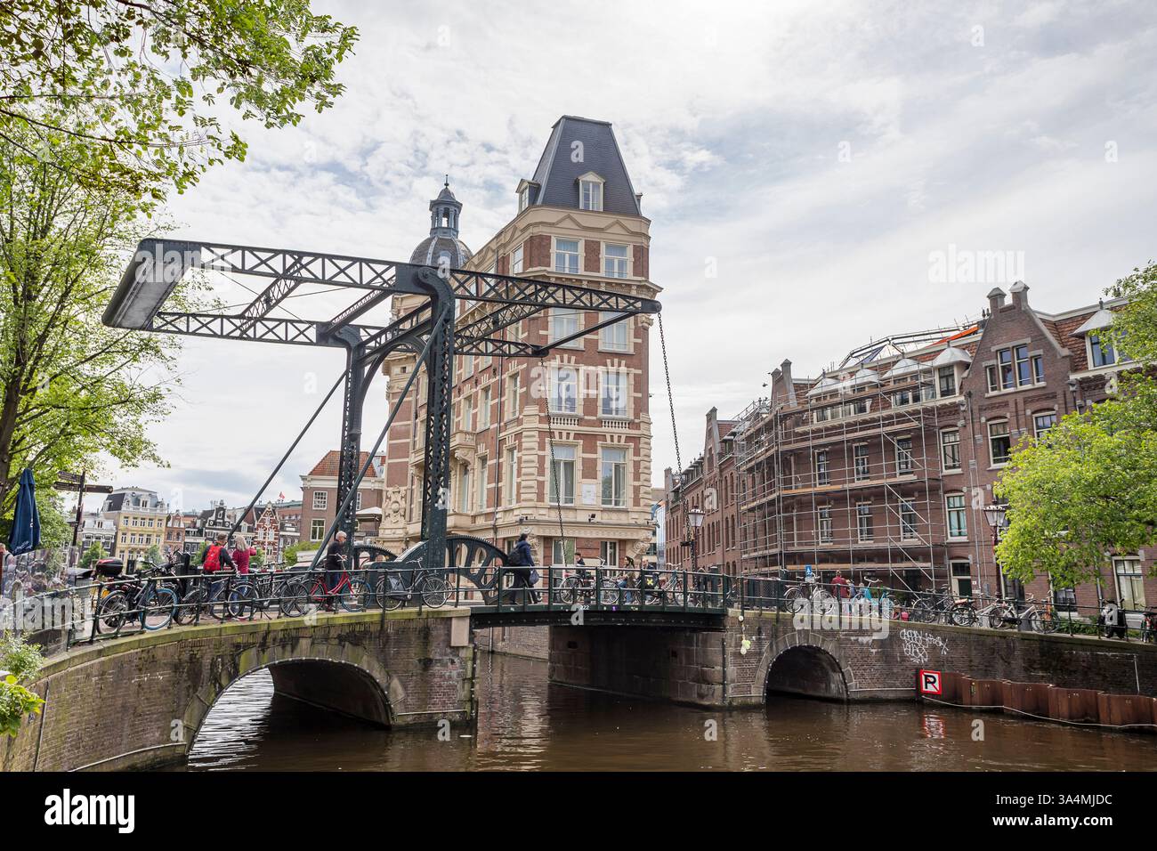 Aluminium Bridge in Amsterdam Stock Photo - Alamy