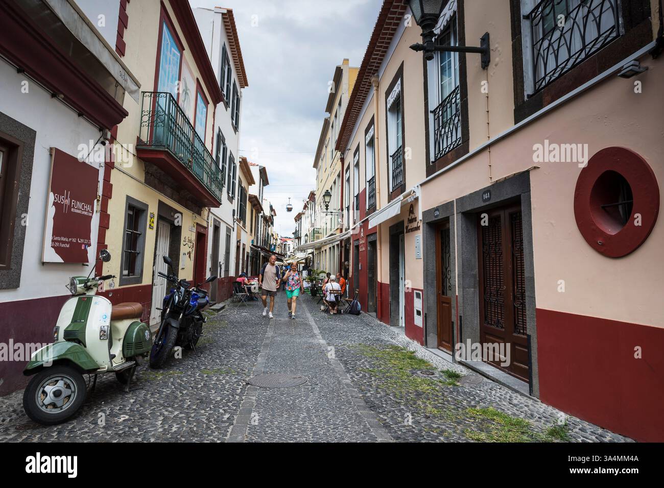 Santa Maria Street in Funchal Stock Photo - Alamy