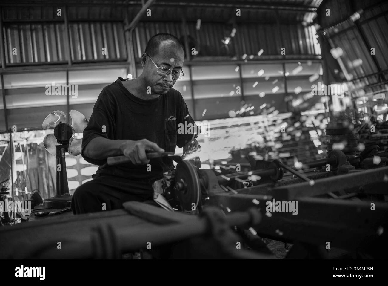 Sharpening sword Black and White Stock Photos & Images - Alamy