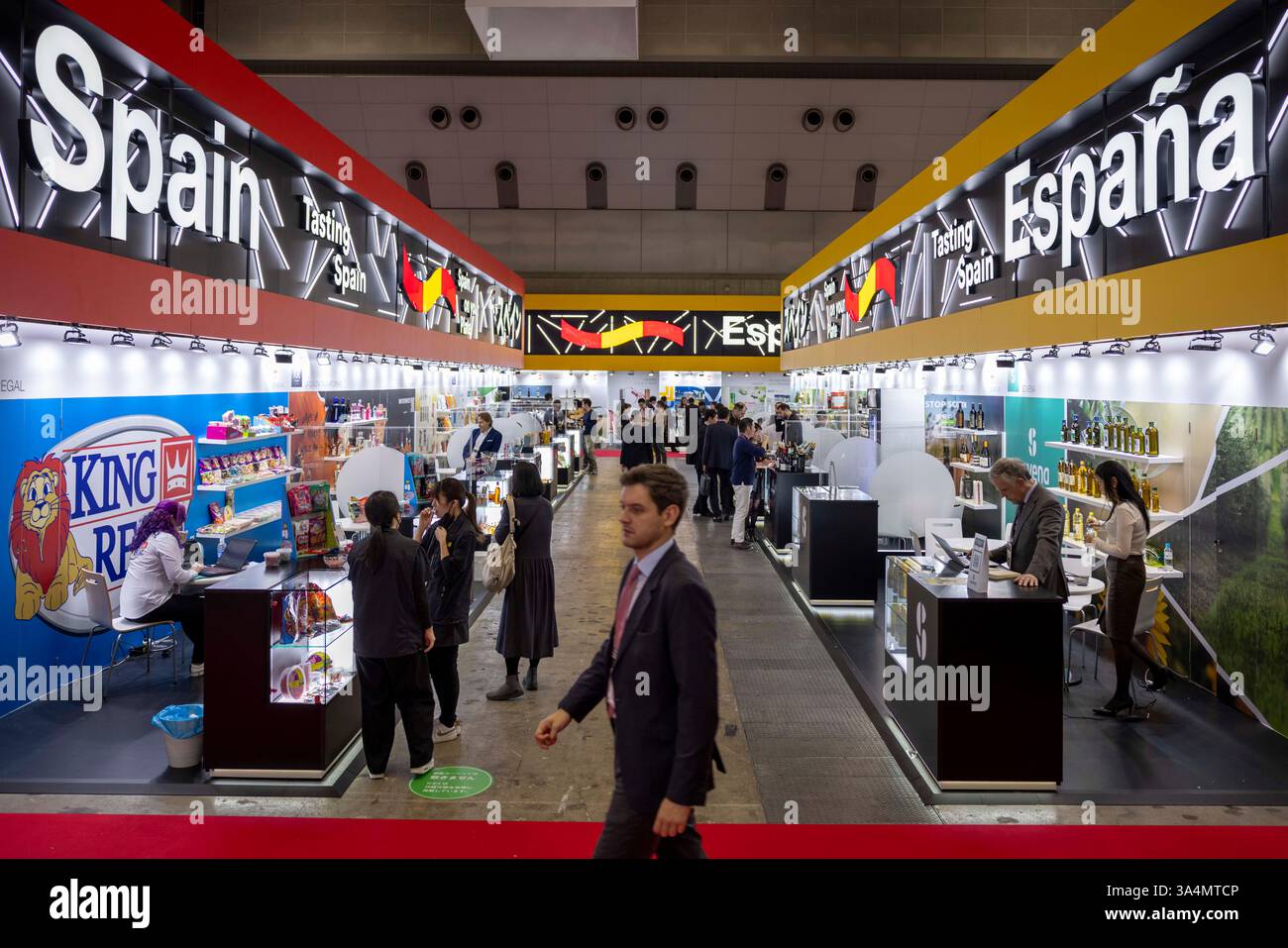 Spanish exhibition pavilion at FoodEx, Japan. , . held from March 11-14 ...