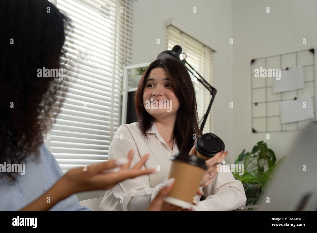 Engagement and Conversation. A moment of connection over coffee between ...