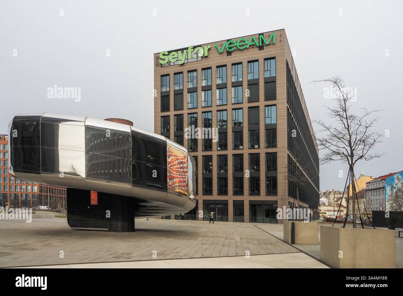 VISTA MARS rotating object in public space with exterior and interior ...