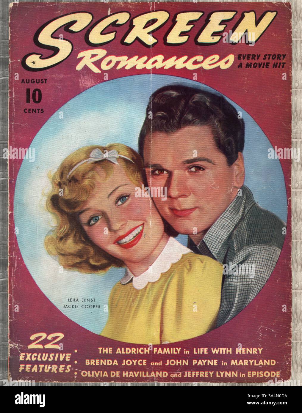 1941 Screen Romances magazine Leila Ernst and Jackie Cooper in Life ...