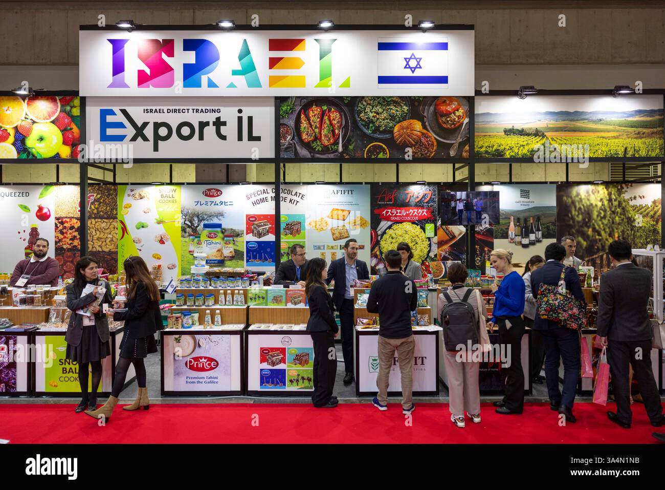 March 12, 2025, Tokyo, Japan: Israel's exhibition pavilion at FoodEx ...
