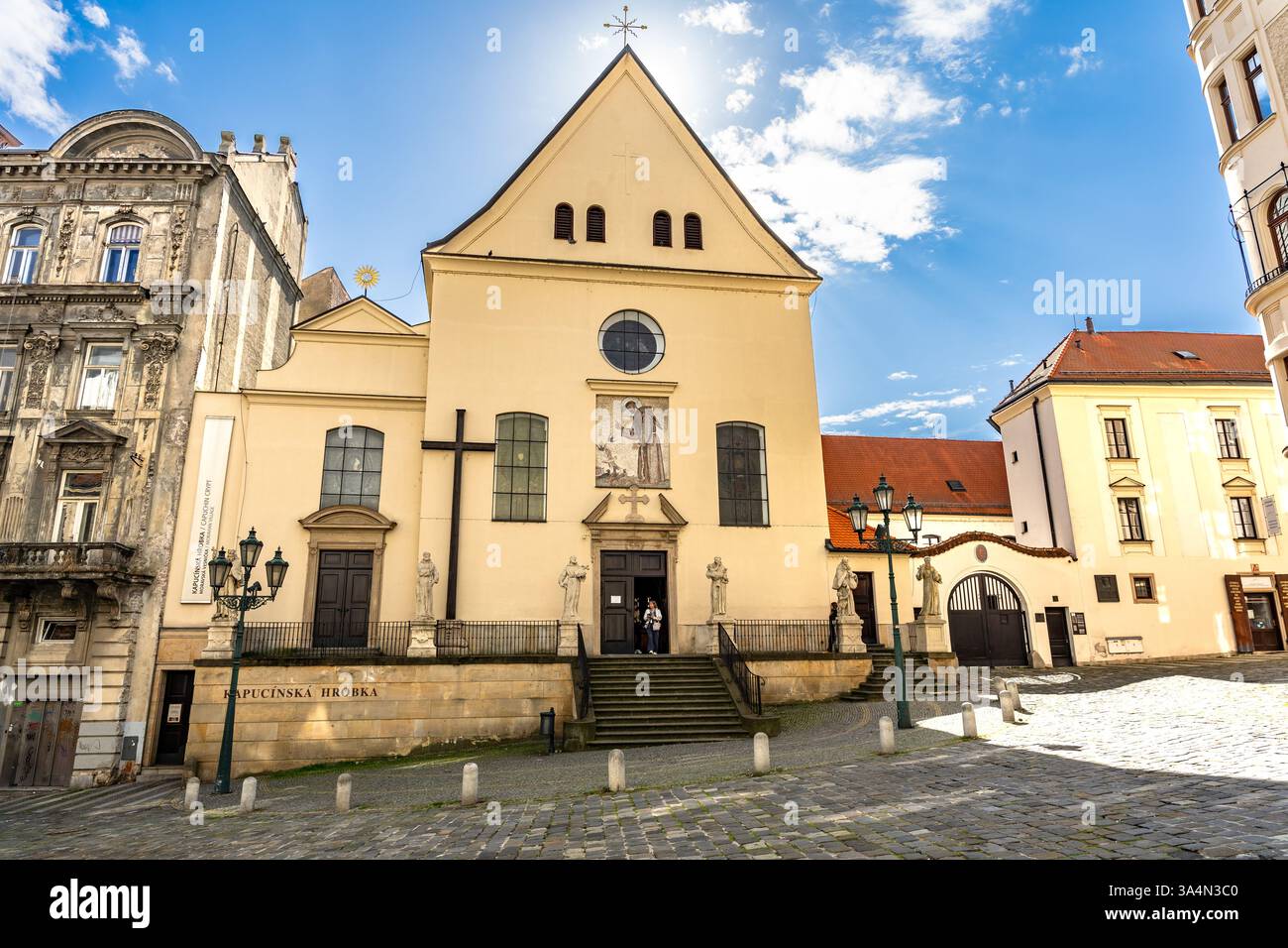 Façade of Capuchin Monastery ("Kapucinsky klaster"), Roman Catholic ...
