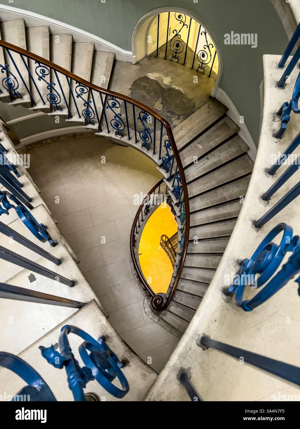 Somerset House, London. The famous Nelson Stair (Navy Stair), rebuilt ...