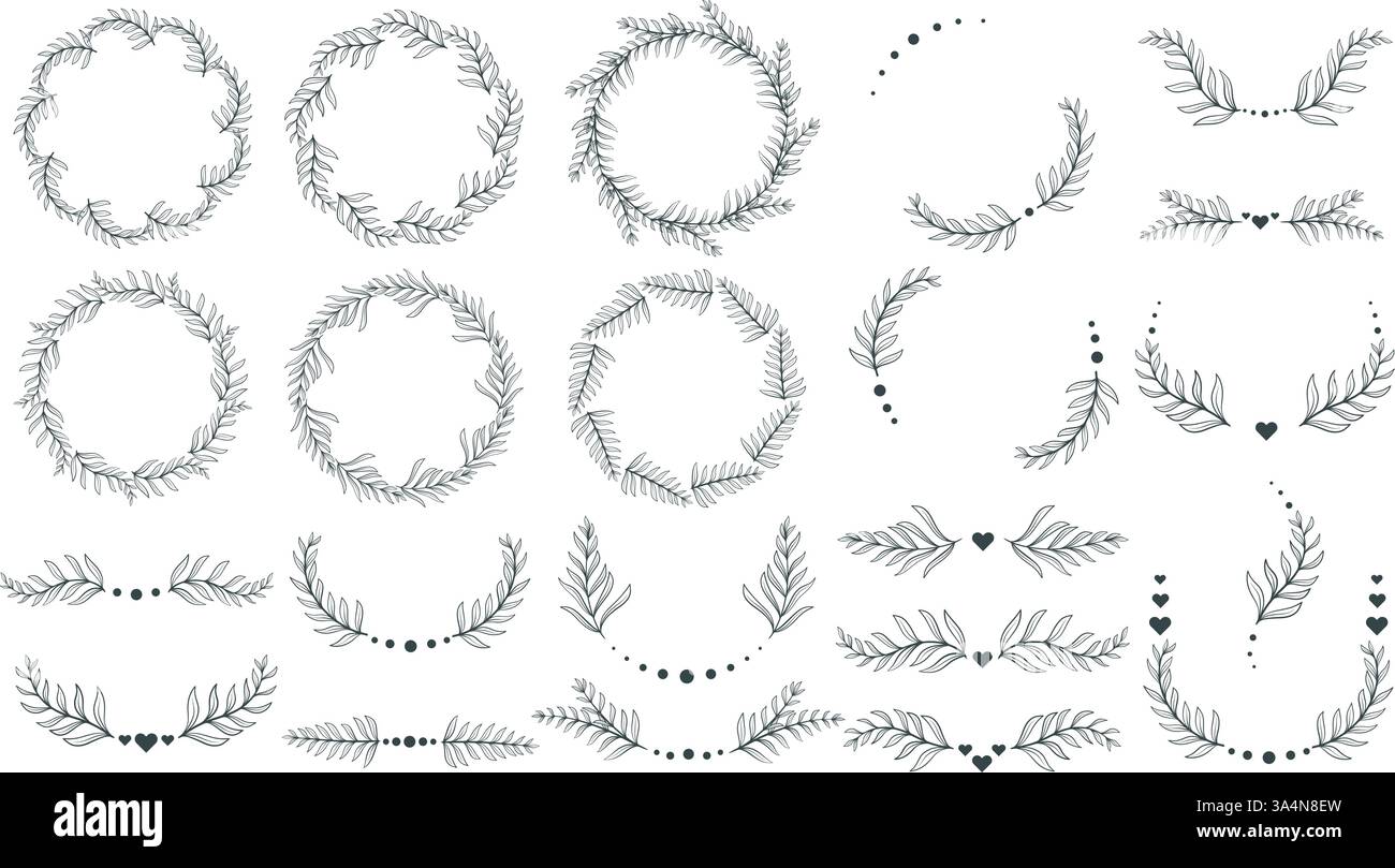 Elegant botanical frames and dividers set Stock Vector Image & Art - Alamy