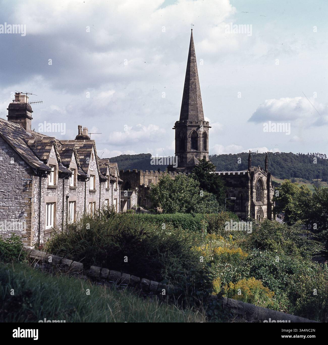 Location: The prominent spire of All Saints Church in the Derbyshire ...