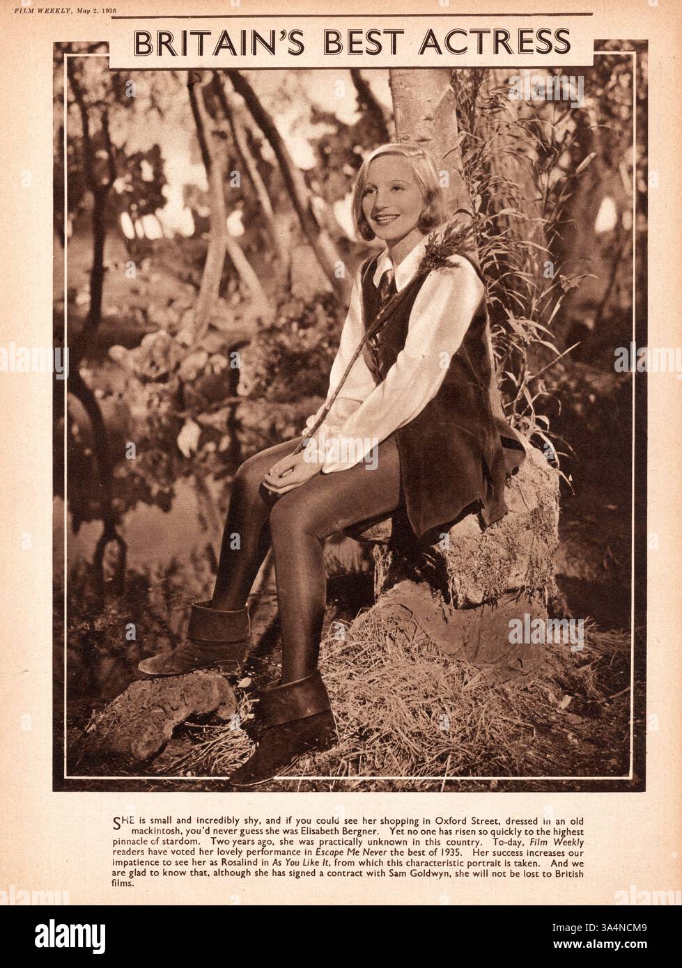 1936 film weekly actress elisabeth bergner hi-res stock photography and ...