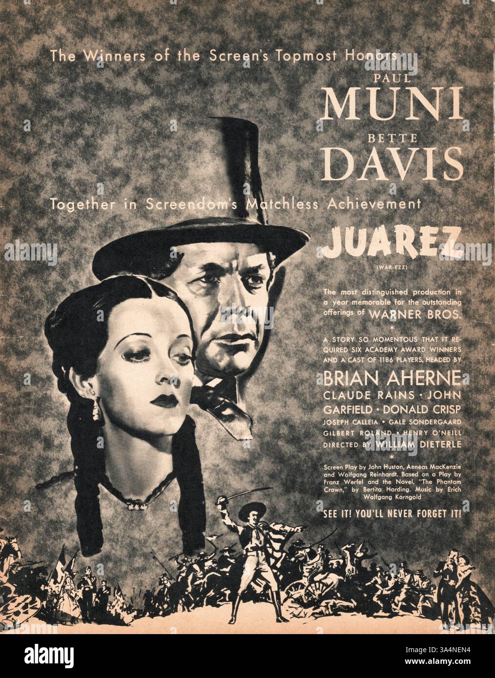 1939 film advert juarez hi-res stock photography and images - Alamy