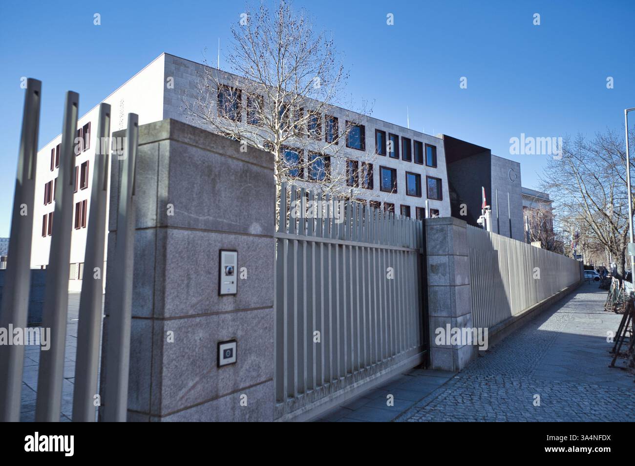 Istanbul, Turkey. 19th Mar, 2025. The Turkish embassy building. The ...
