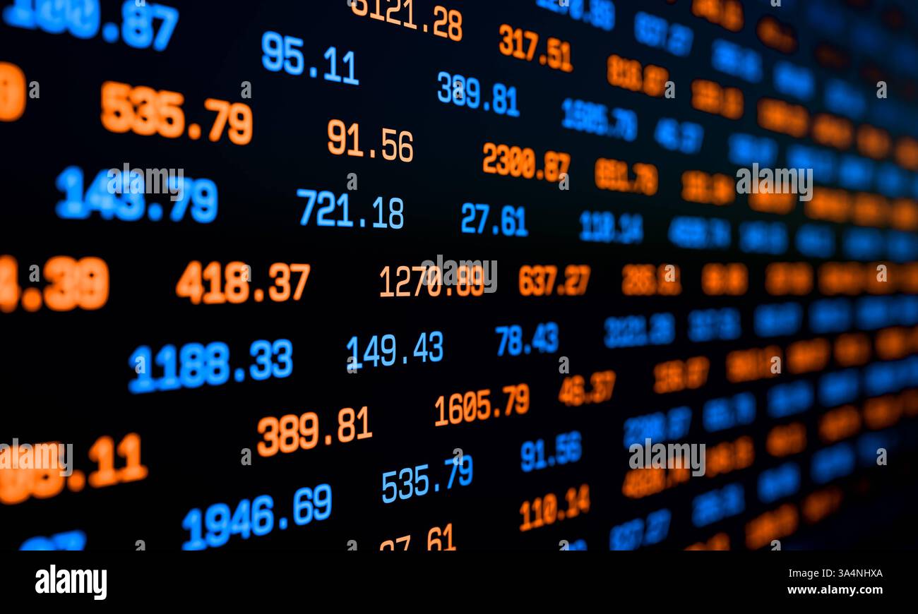 Floating numbers, ticker board, business data. Floating numbers, ticker board, business data ...