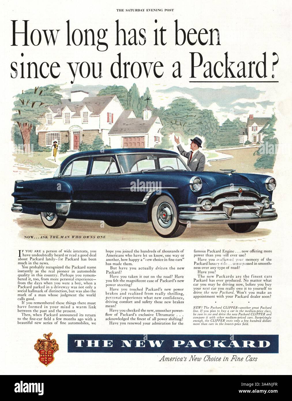 1953 u s magazine packard cars advert hi-res stock photography and ...