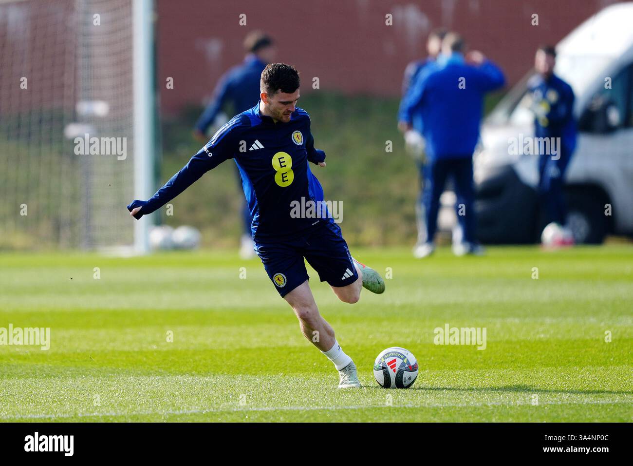 Scotland's Andrew Robertson during a training session at Lesser Hampden ...