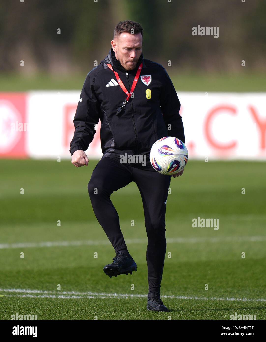 Wales manager Craig Bellamy during a training session at FAW HQ, Vale ...