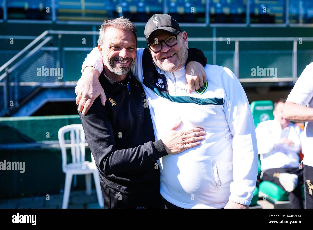 Den Haag - Sparta Rotterdam Coach Maurice Stein and Edwin Coret of Ado ...